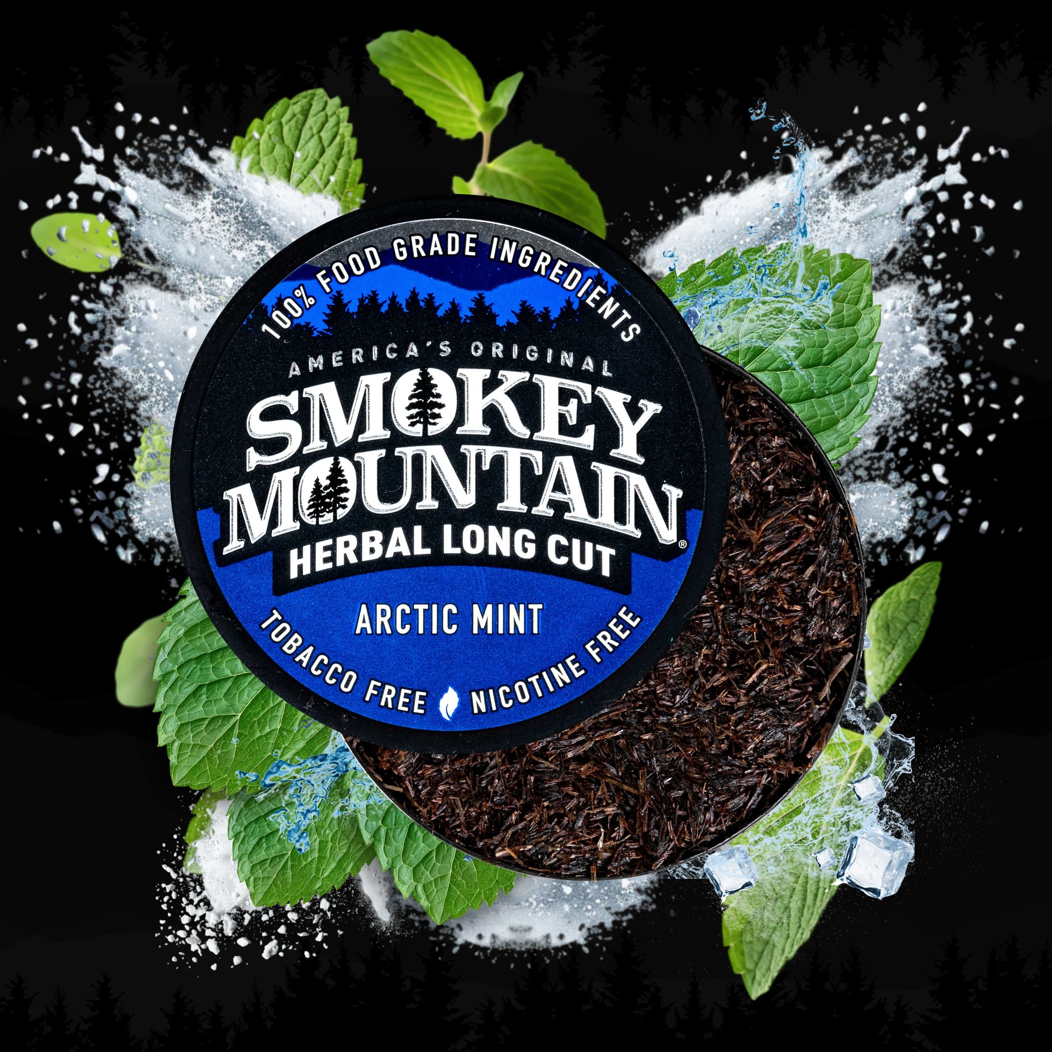 Arctic Mint Long Cut – Smokey Mountain Herbal Snuff & Pouches
